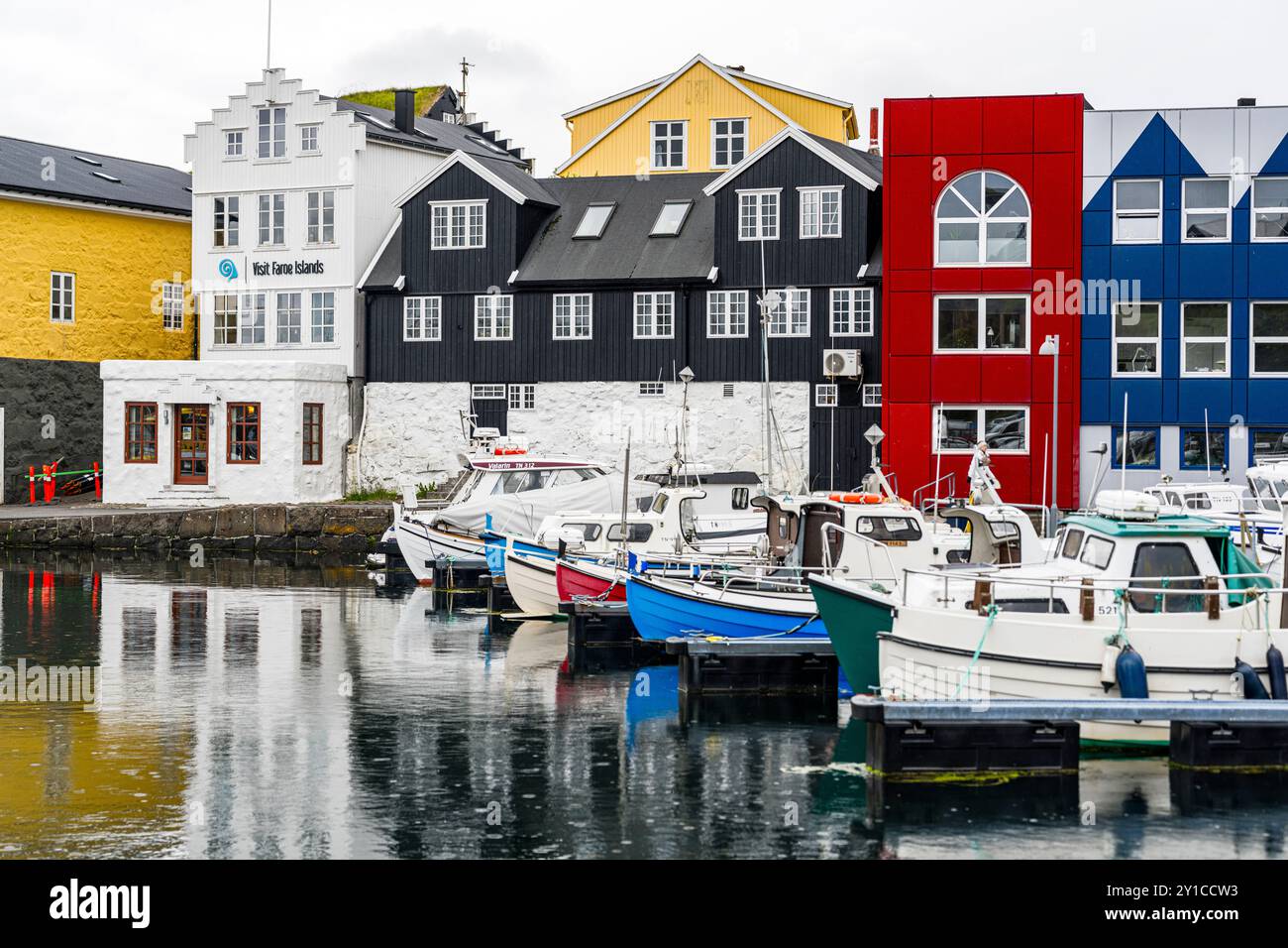 Fishing boats in the harbour of Torshavn, Faroe Islands Stock Photo - Alamy