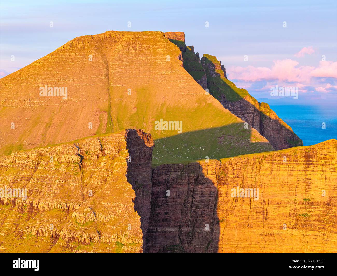 Drangarnir stack rock at sunset, Faroe Islands Stock Photo - Alamy