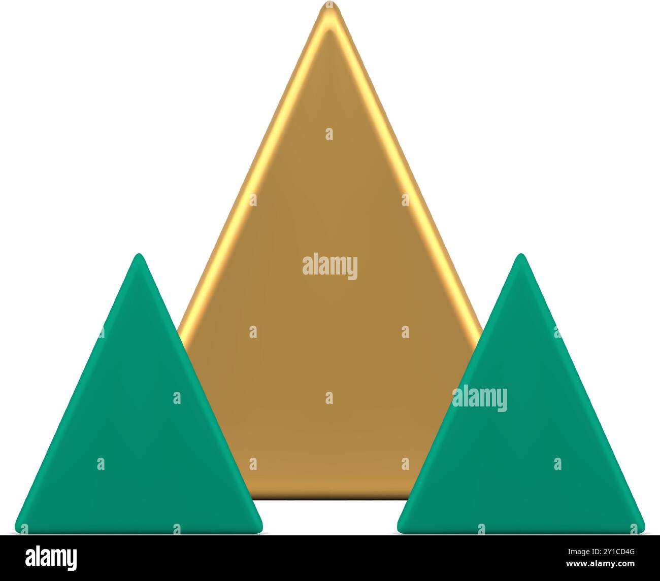 Glossy triangle pyramid composition minimalist Christmas tree modern ...