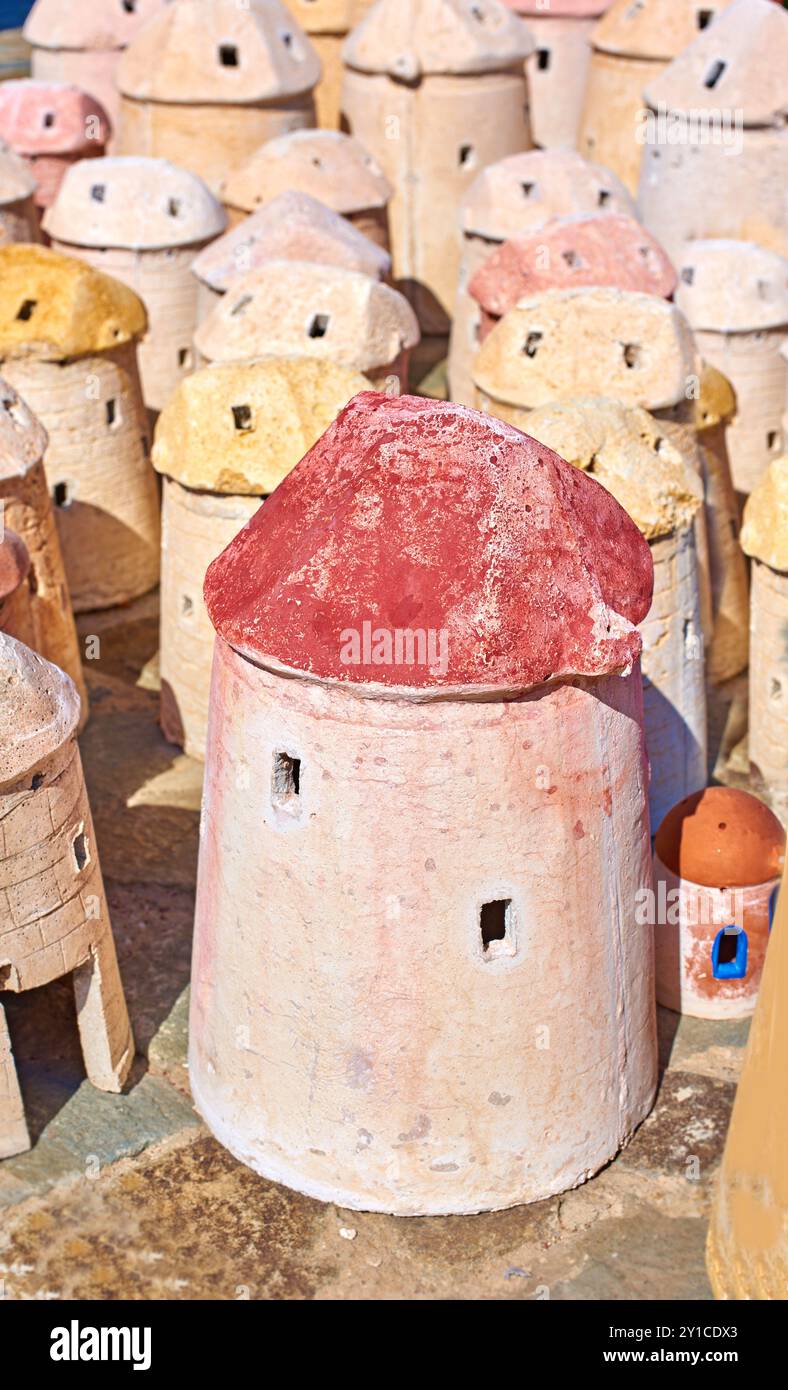 Clay, windmills and architecture design for traditional of vintage ...