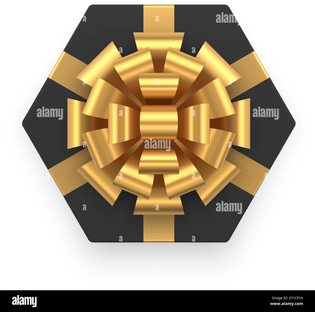 Luxury realistic polygonal black glossy gift box for male ...