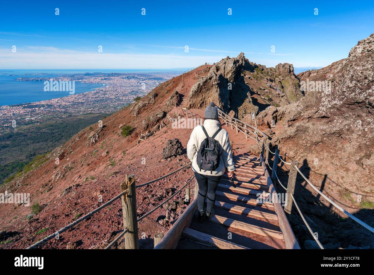 Woman top of stairs hi-res stock photography and images - Alamy