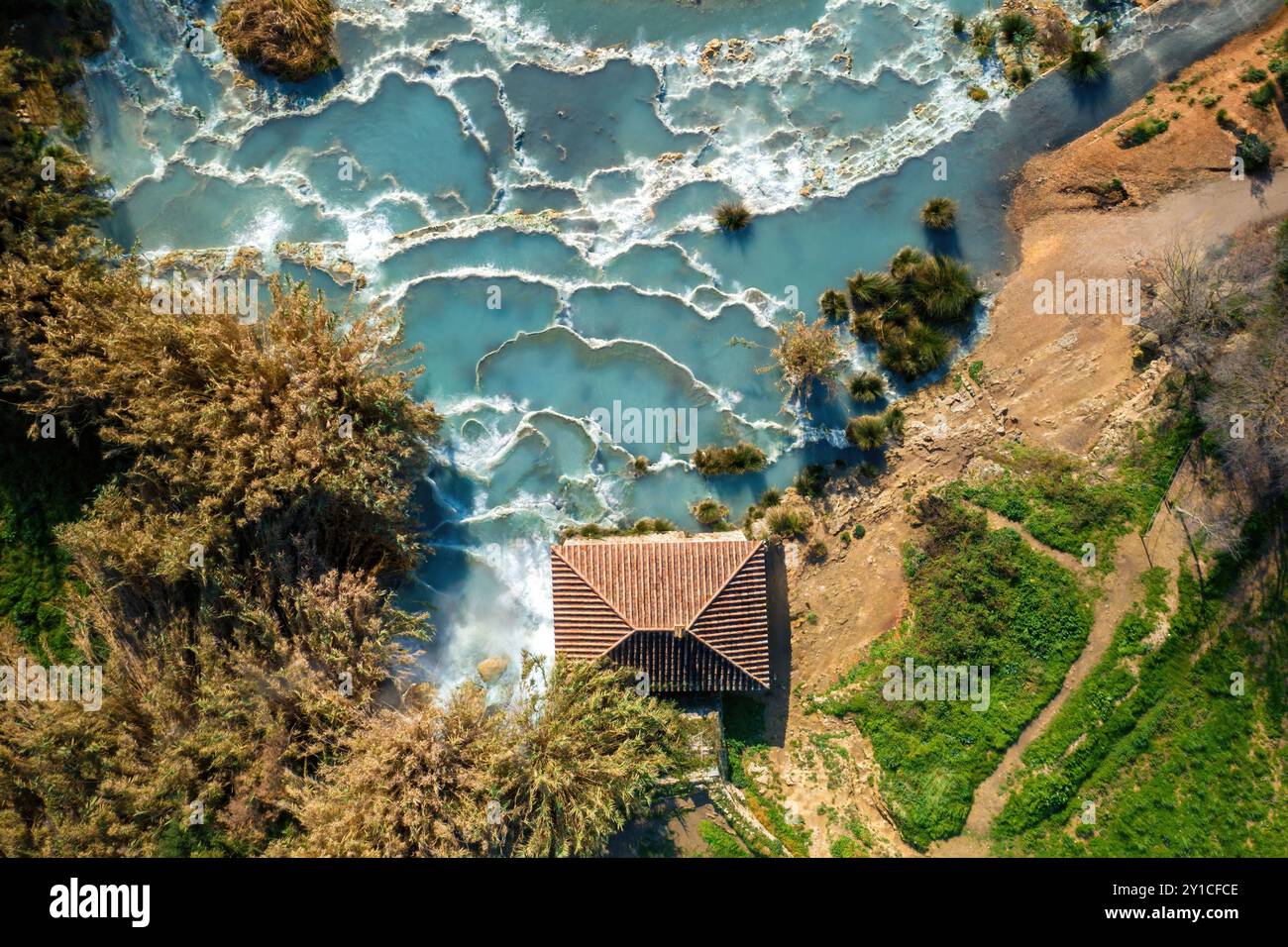 Aerial drone nature tranquil resort hi-res stock photography and images ...