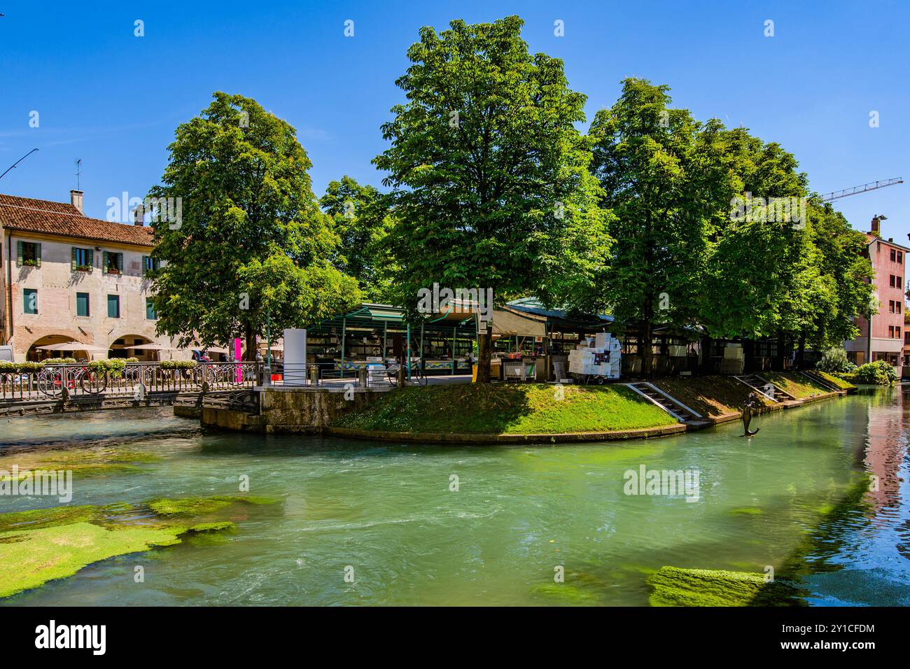TREVISO, ITALY – JUNE 13, 2024: Isola della Pescheria in Treviso. This ...