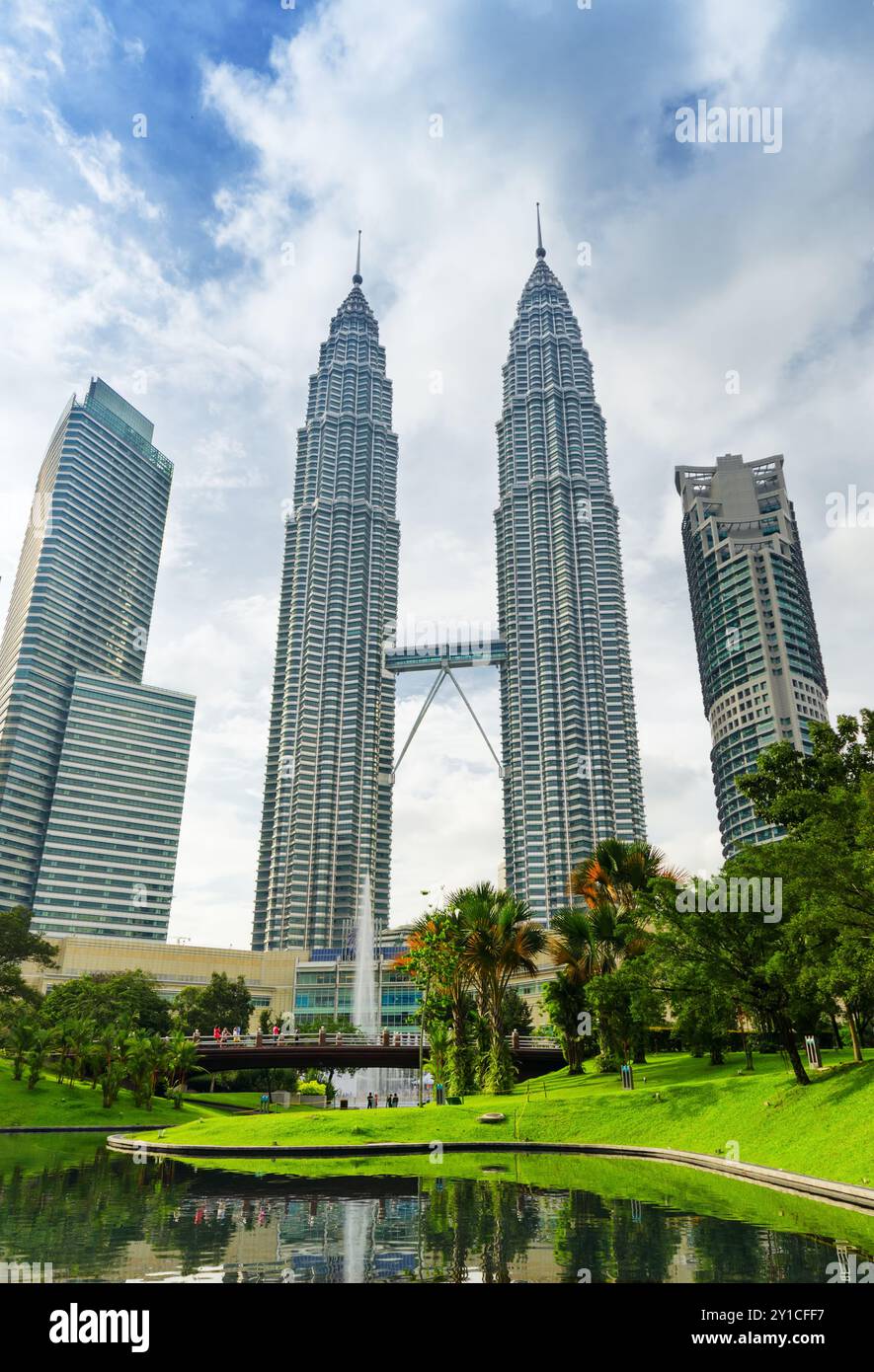 View of Petronas Twin Towers in Kuala Lumpur Stock Photo - Alamy