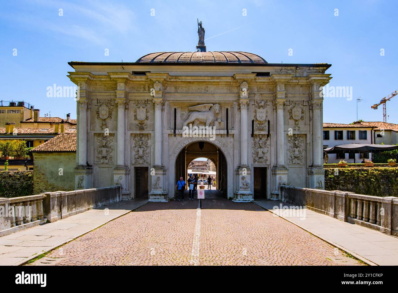 TREVISO, ITALY – JUNE 13, 2024: Porta San Tomaso in Treviso. This grand ...