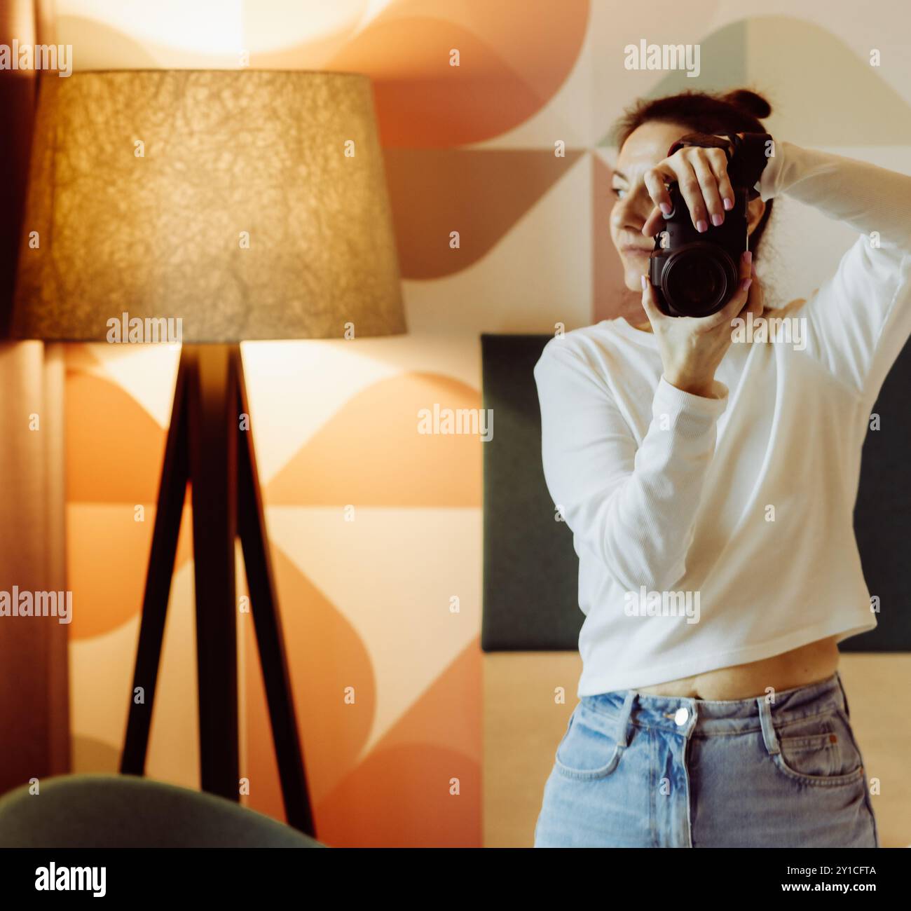 Artistic reflection shot by female photographer Stock Photo - Alamy