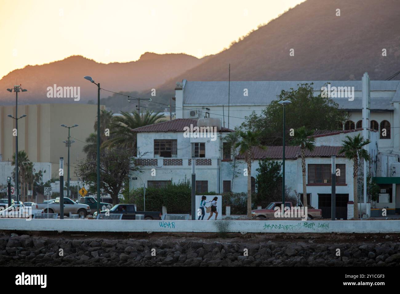Young women in street scene in Guaymas, Sonora, Mexico Stock Photo - Alamy