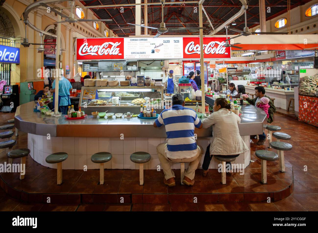 Food counter in Mercado Hermosillo, Sonora, Mexico Stock Photo - Alamy
