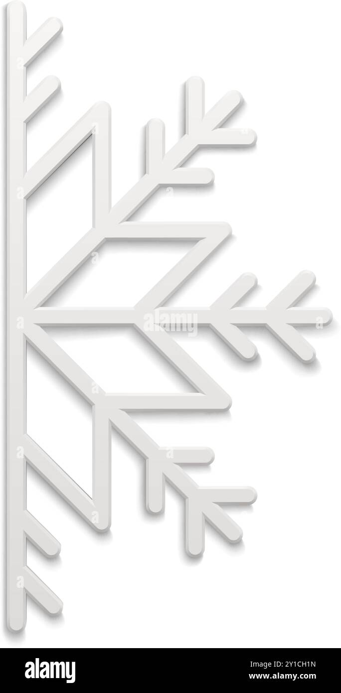 Cute tenderness vertical snowflake half frozen ice ornamental ...