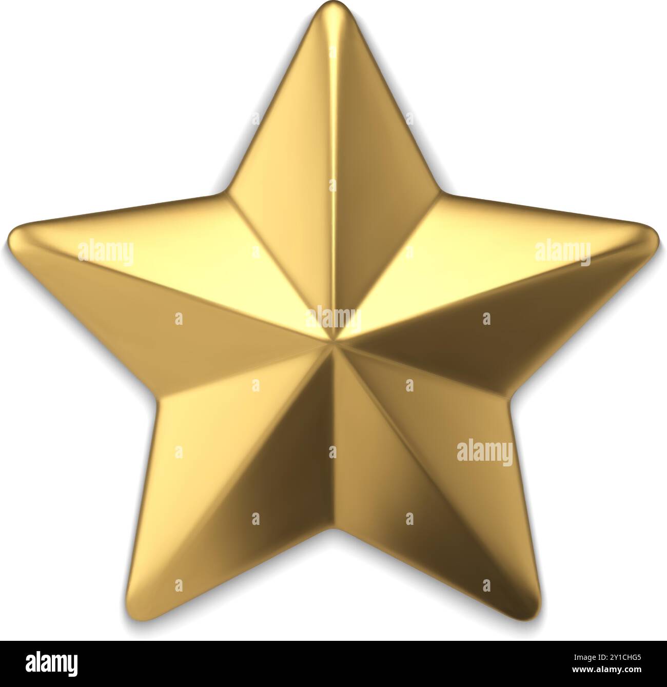 Bright luxury golden star metallic surface 3d template vector ...