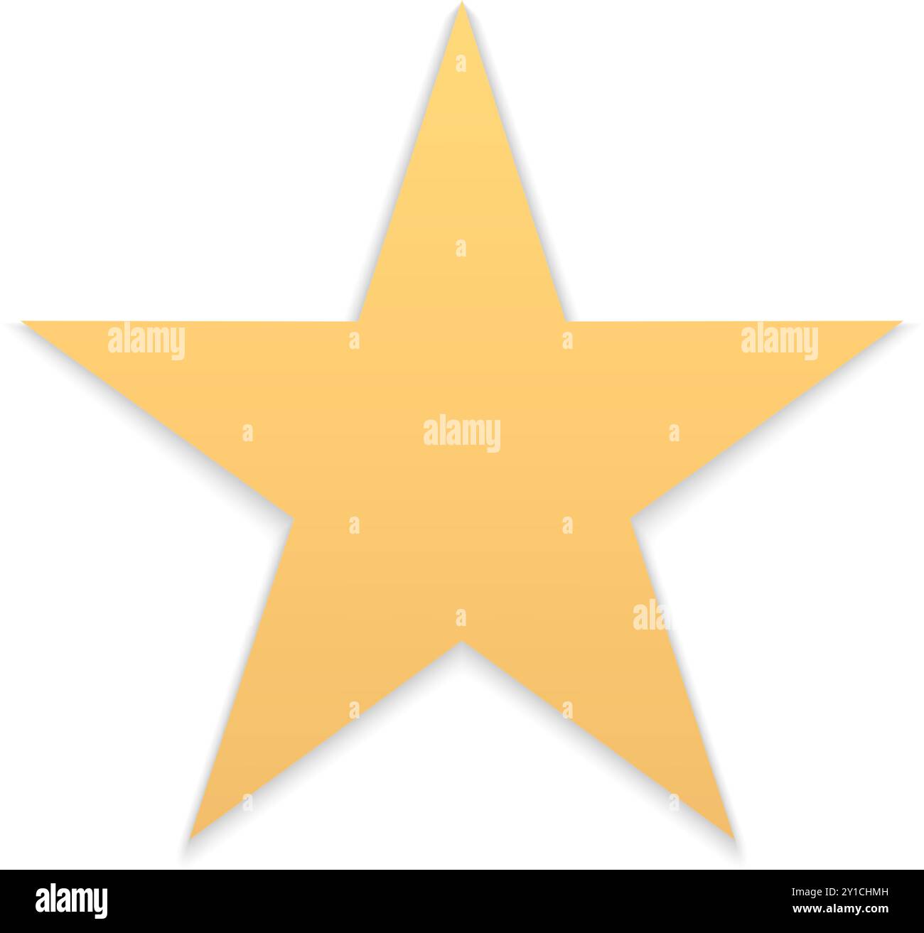 Classic five pointed star with sharp angles symbol of award achievement ...