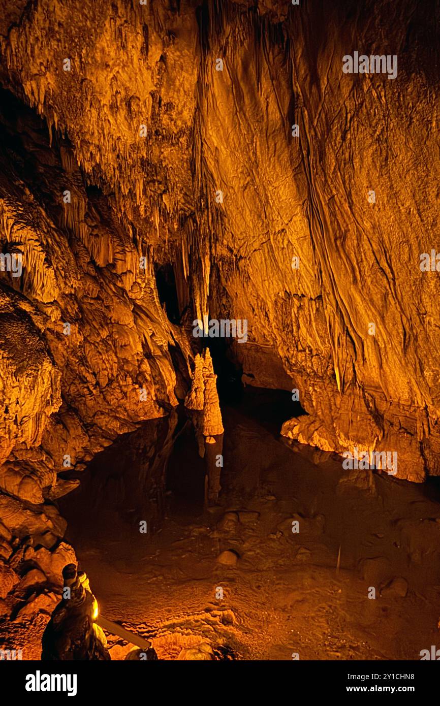 Cave wall, interior of the beautiful cave, abstract background and ...