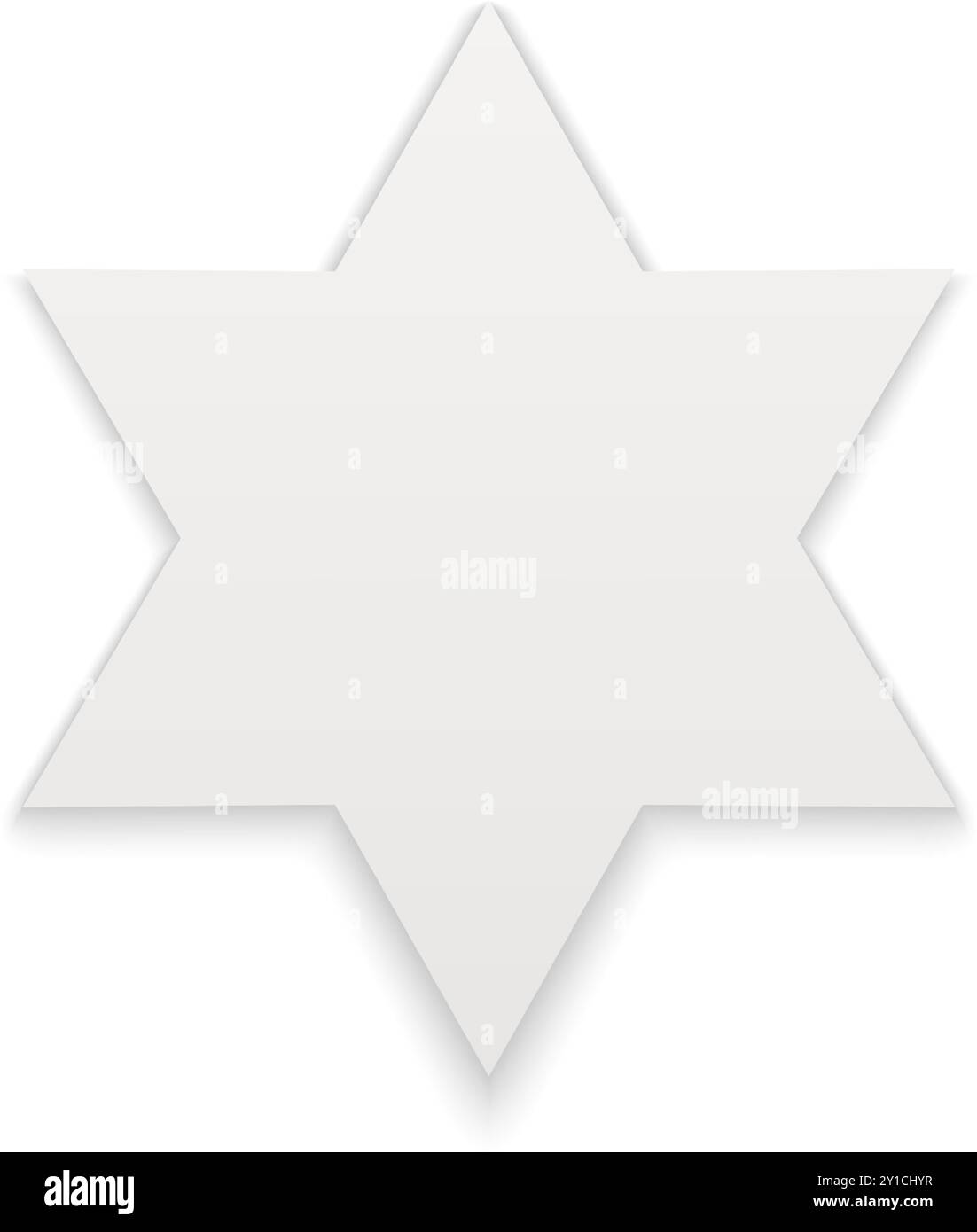 White classic six pointed star matte frozen silhouette festive ...