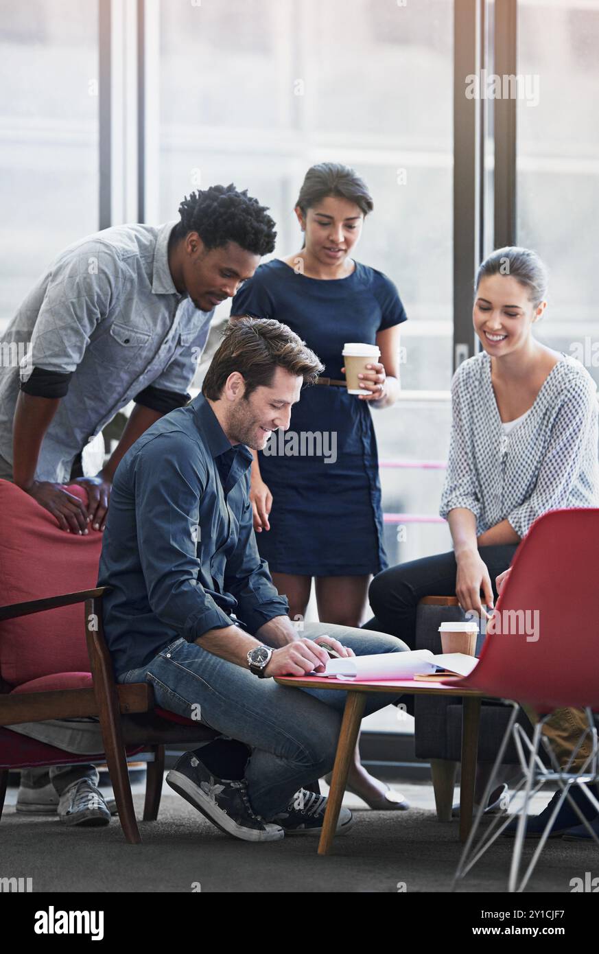 Business people, proposal and planning in workspace for collaboration ...