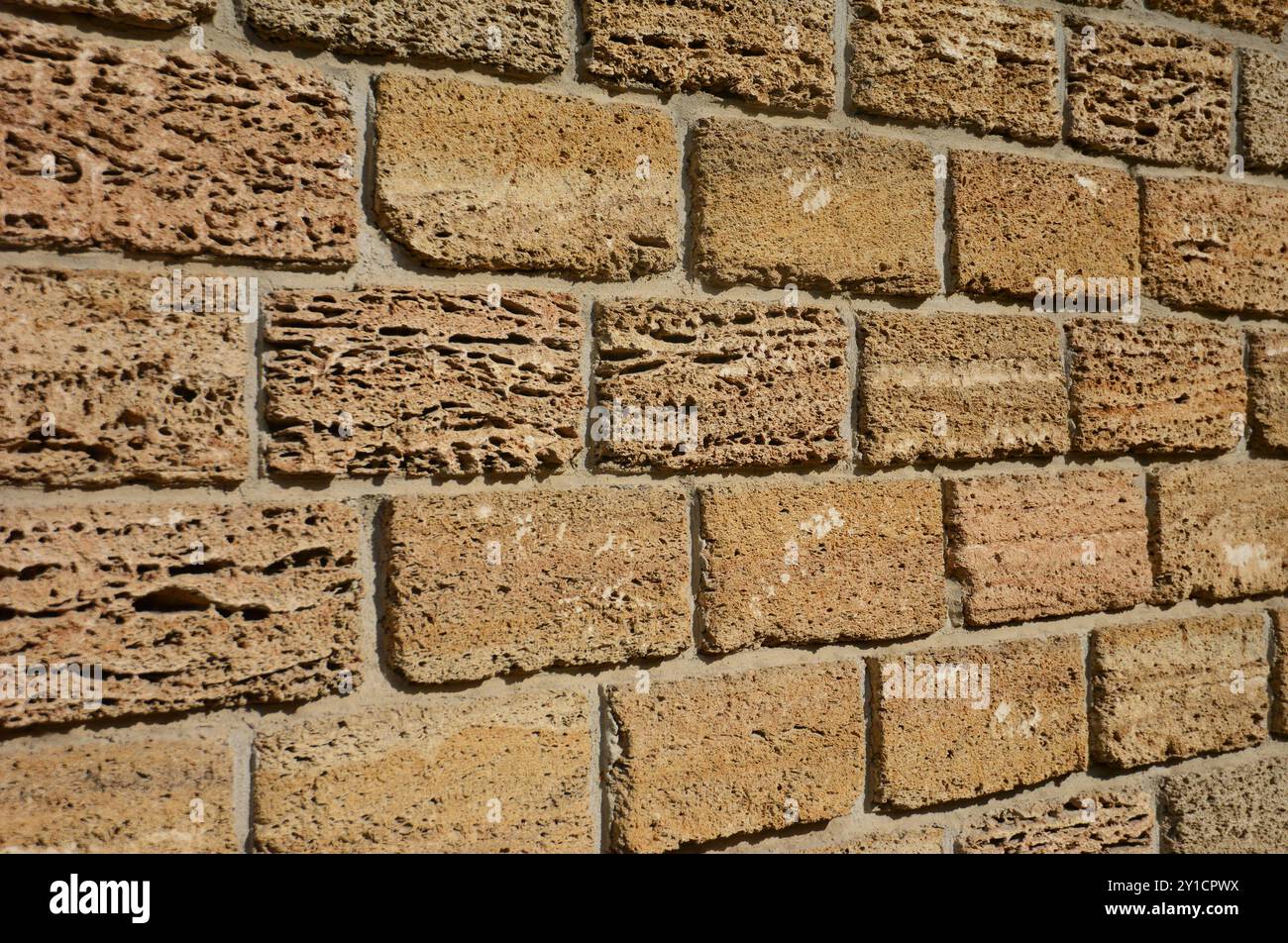 Limestone blocks textured background. Limestone blocks wall Stock Photo ...