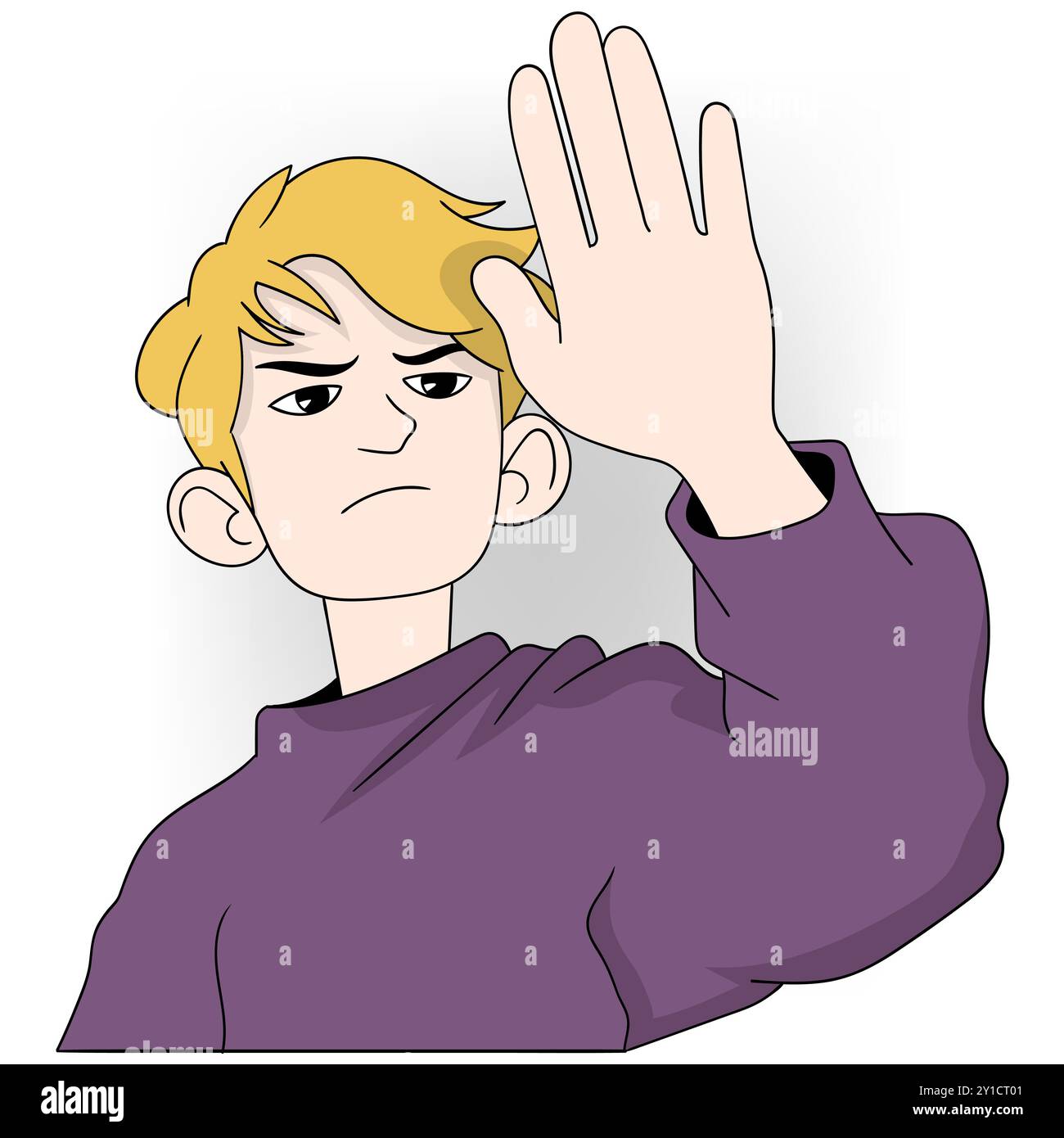 Animated halt stop warning sign hi-res stock photography and images - Alamy