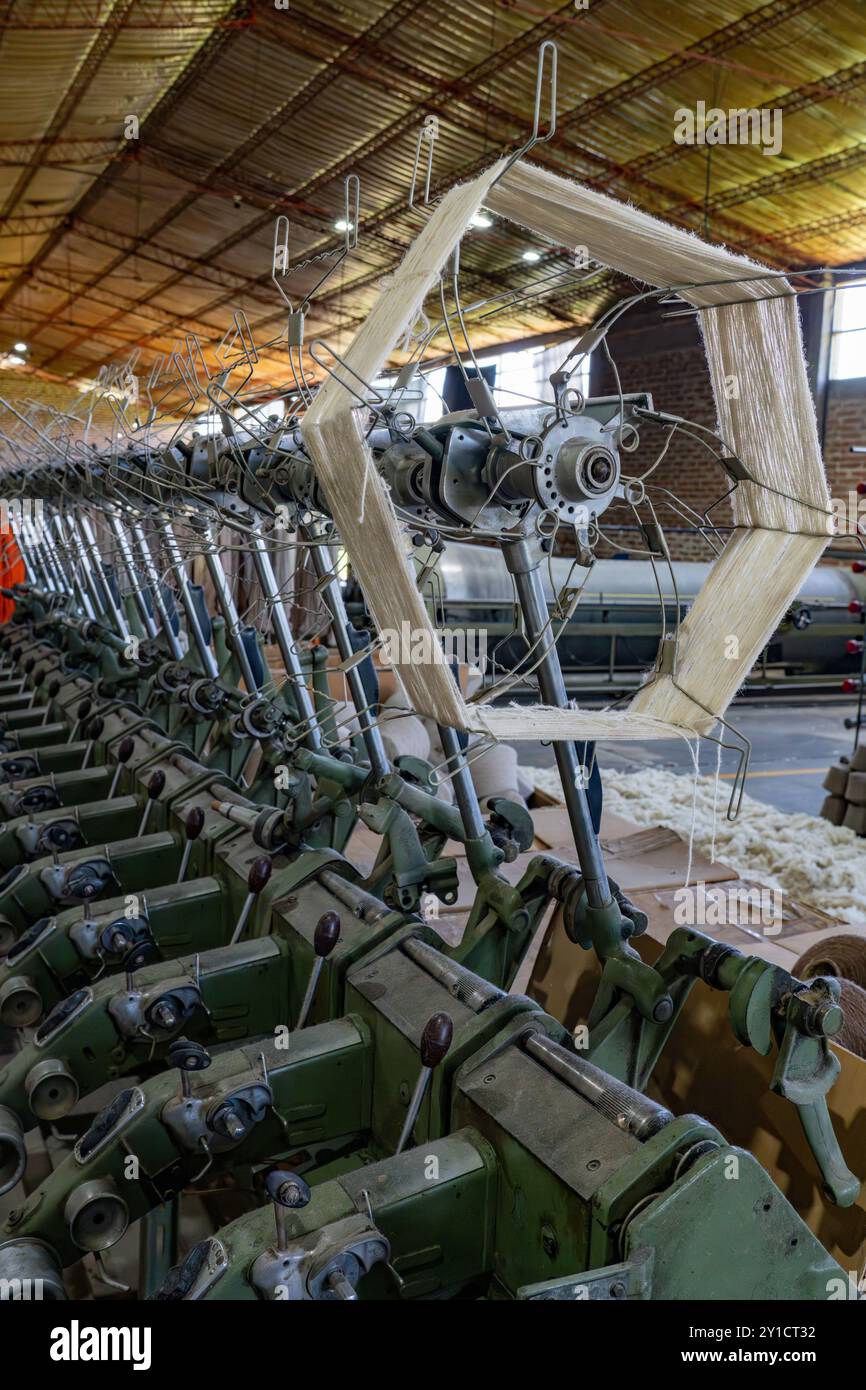 Yarn spools in a textile factory hi-res stock photography and images ...