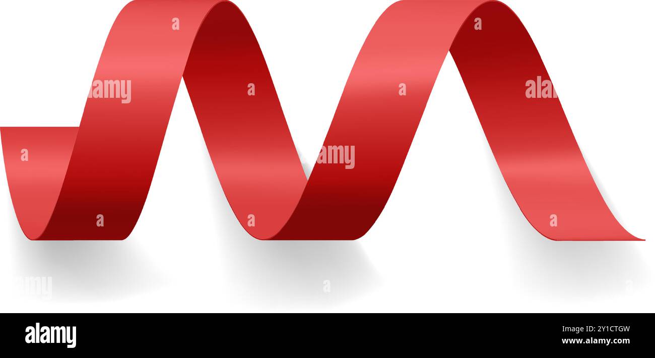 Twisted red classic metallic glossy gradient confetti decorative design ...