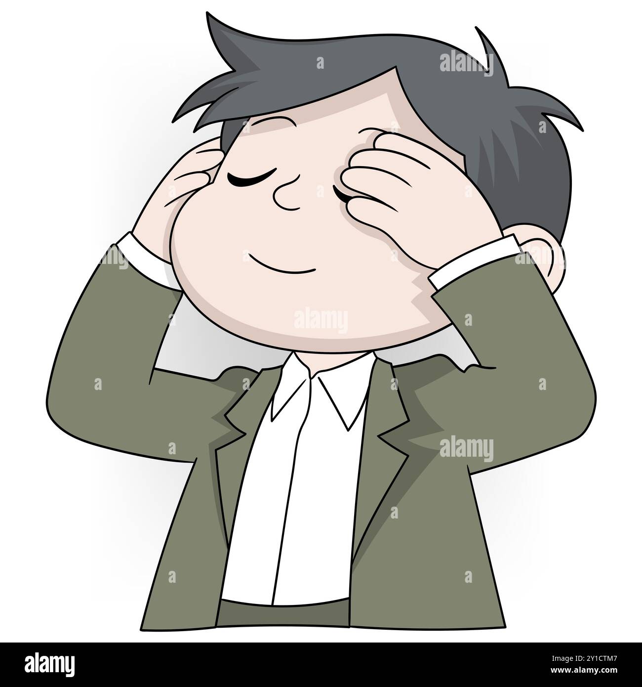 Deep in thought cartoon hi-res stock photography and images - Alamy