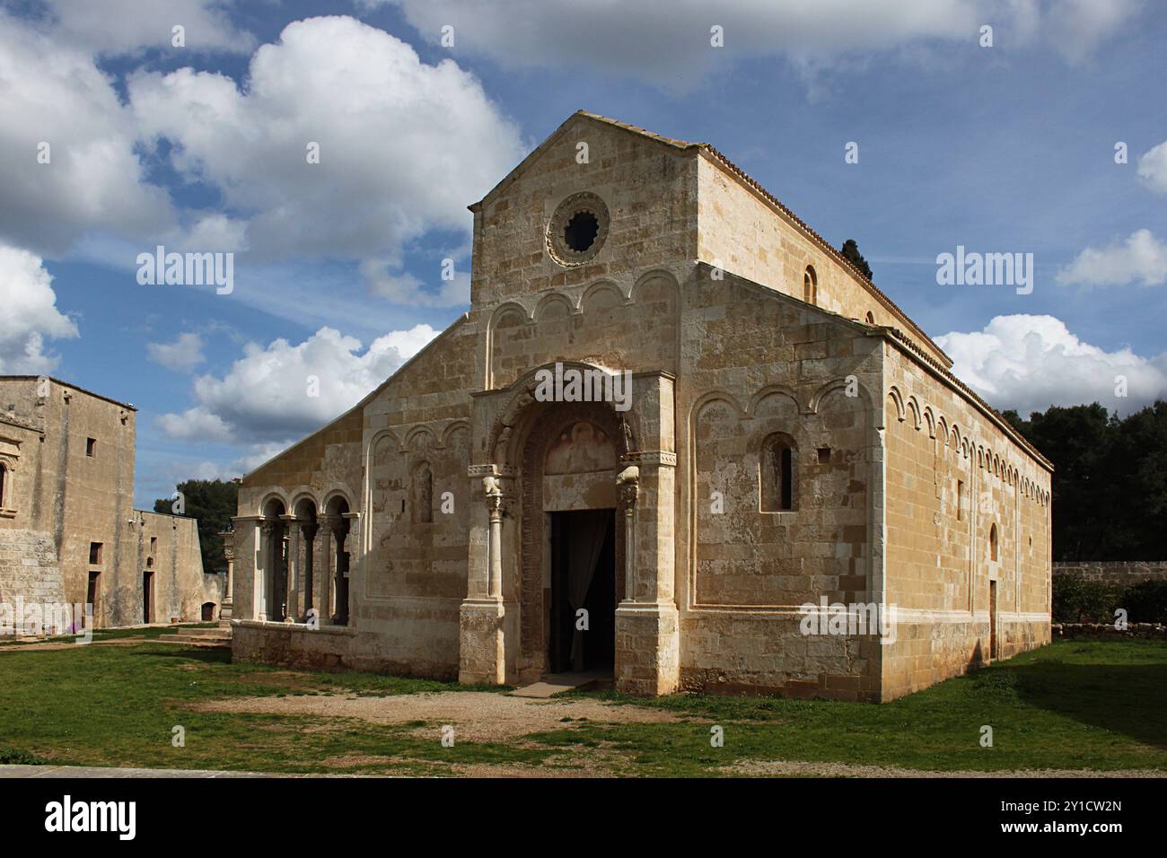 The Romanesque Abbey of Cerrate in the province of Lecce, Southern ...