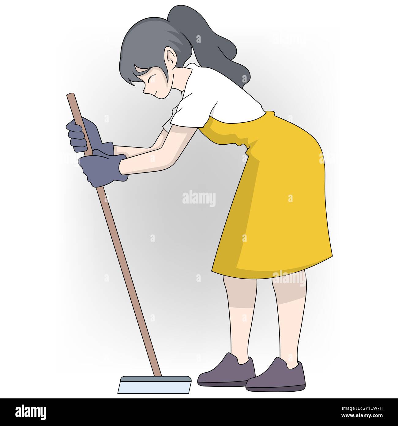 This image features a cartoon character with dark hair, focused on ...