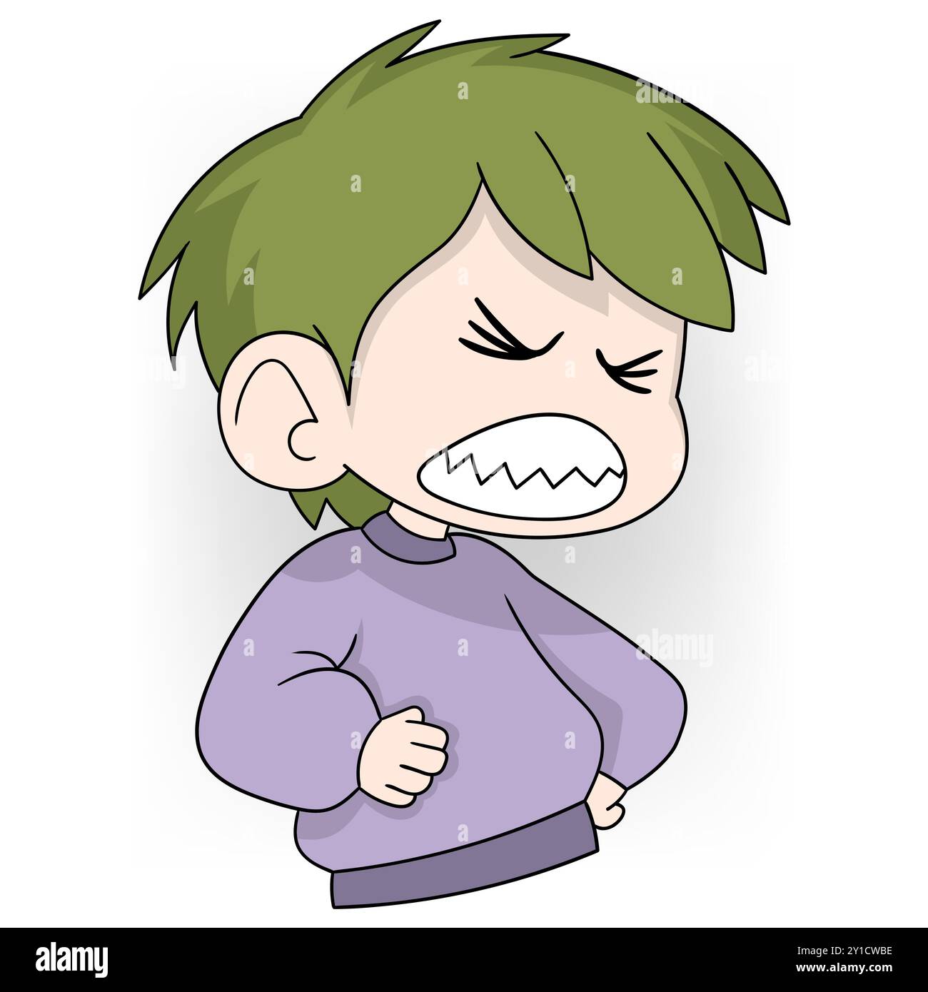 Angry Face Drawing For Kids With Colour