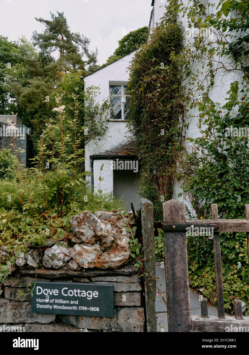 Dove Cottage the home of William Wordsworth in Grasmere in the Lake ...
