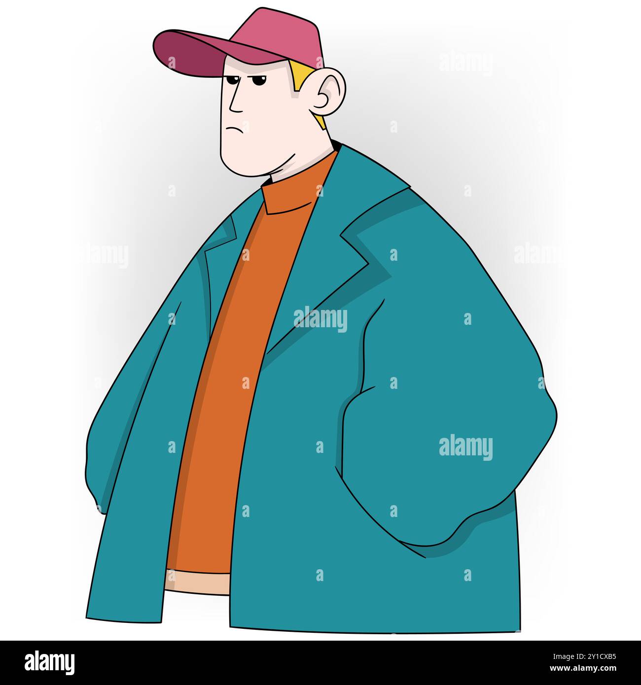 Stern looking man Stock Vector Images - Alamy