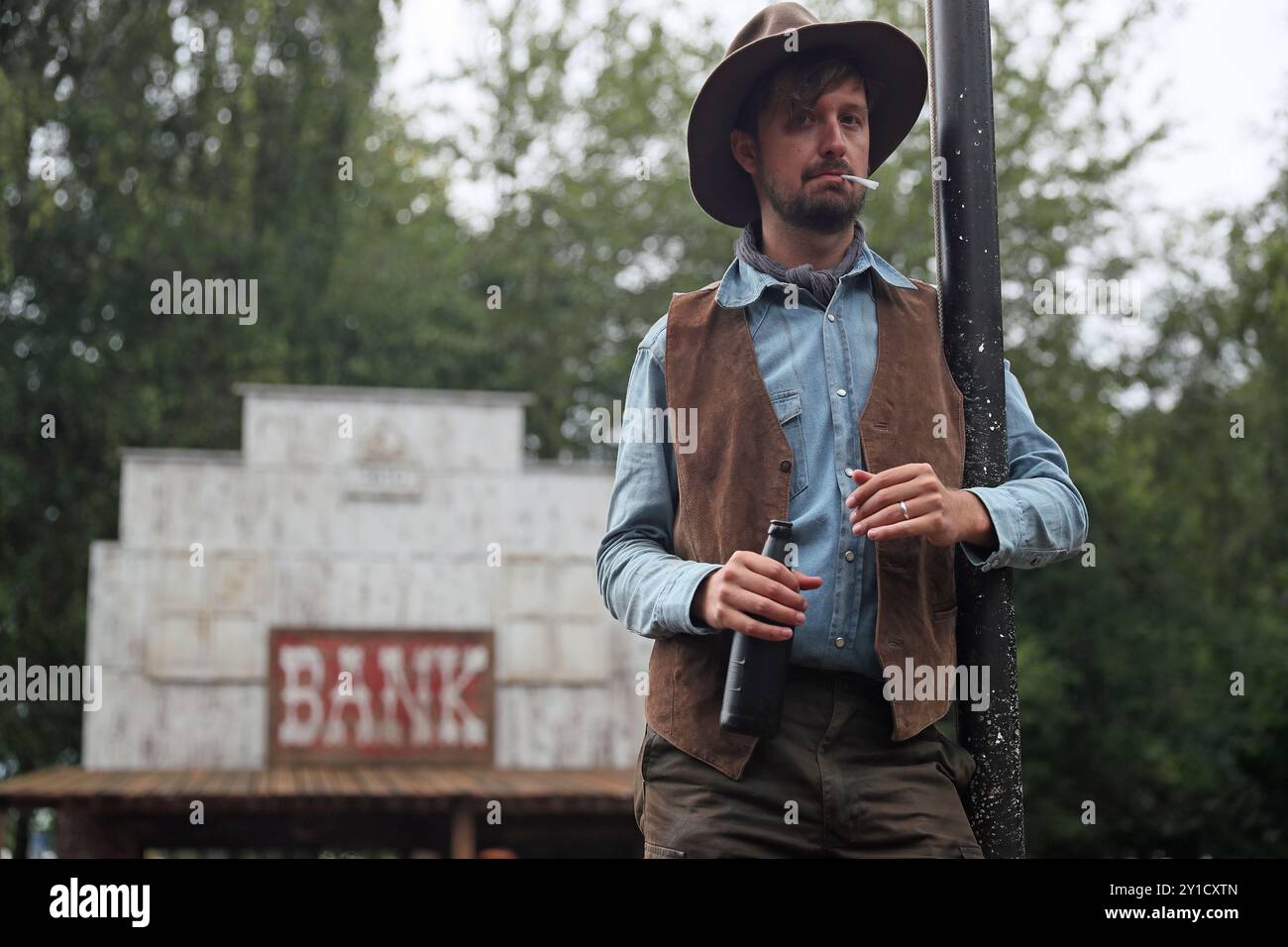 Goodwood, West Sussex, UK. 6th September 2024. A Wild West theme at the ...