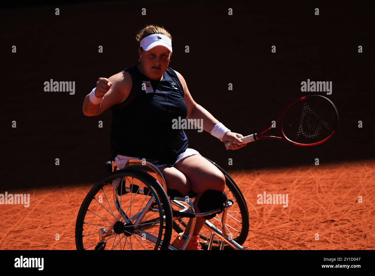 Aniek van Koot of the Netherlands in action against China's Ziying Wang ...