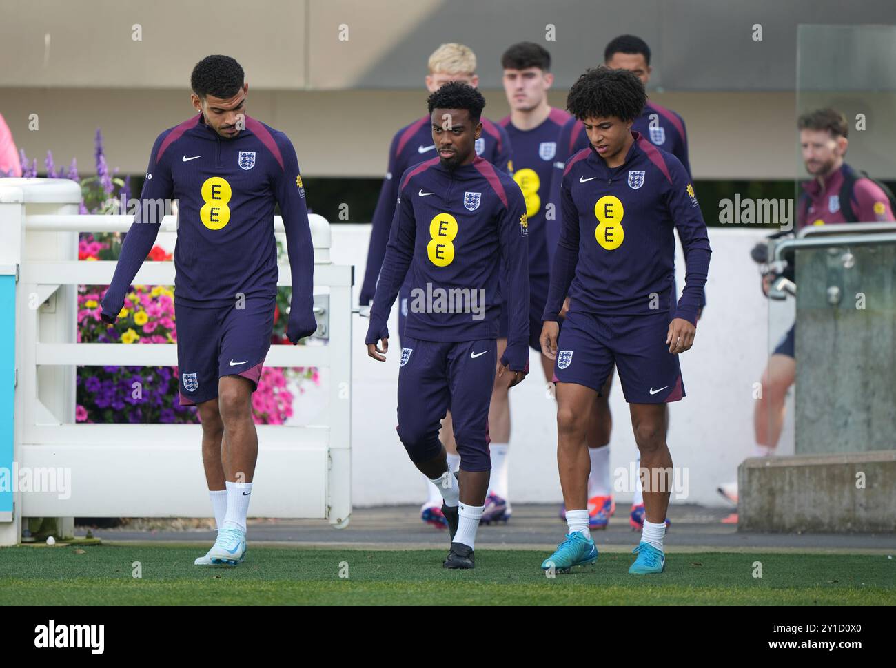 England's Morgan Gibbs-White (left), Angel Gomes and Rico Lewis (right ...