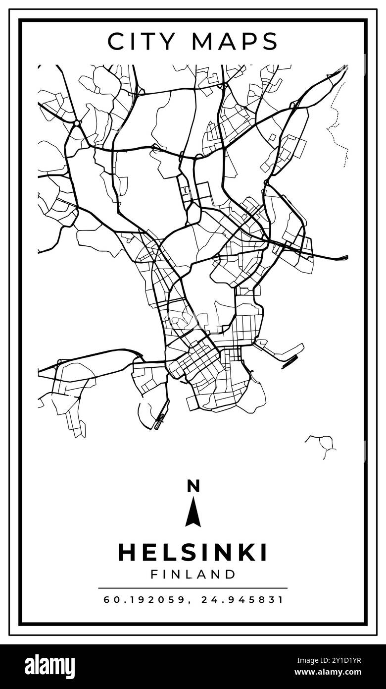 Helsinki download map Stock Vector Images - Alamy