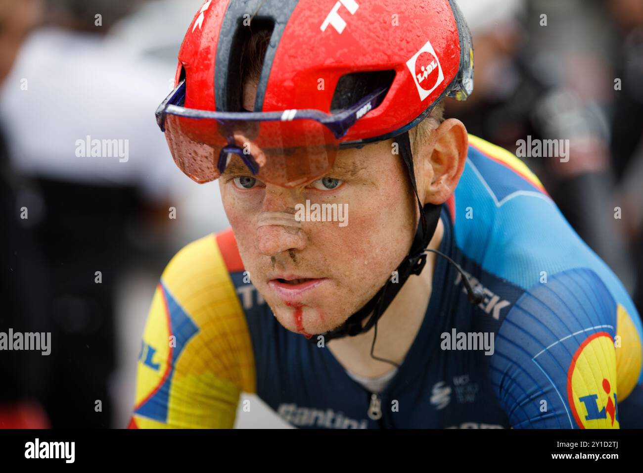 Santander, Spain - September 4, 2024: portrait of Sam Oomen, LIDL-TREK ...