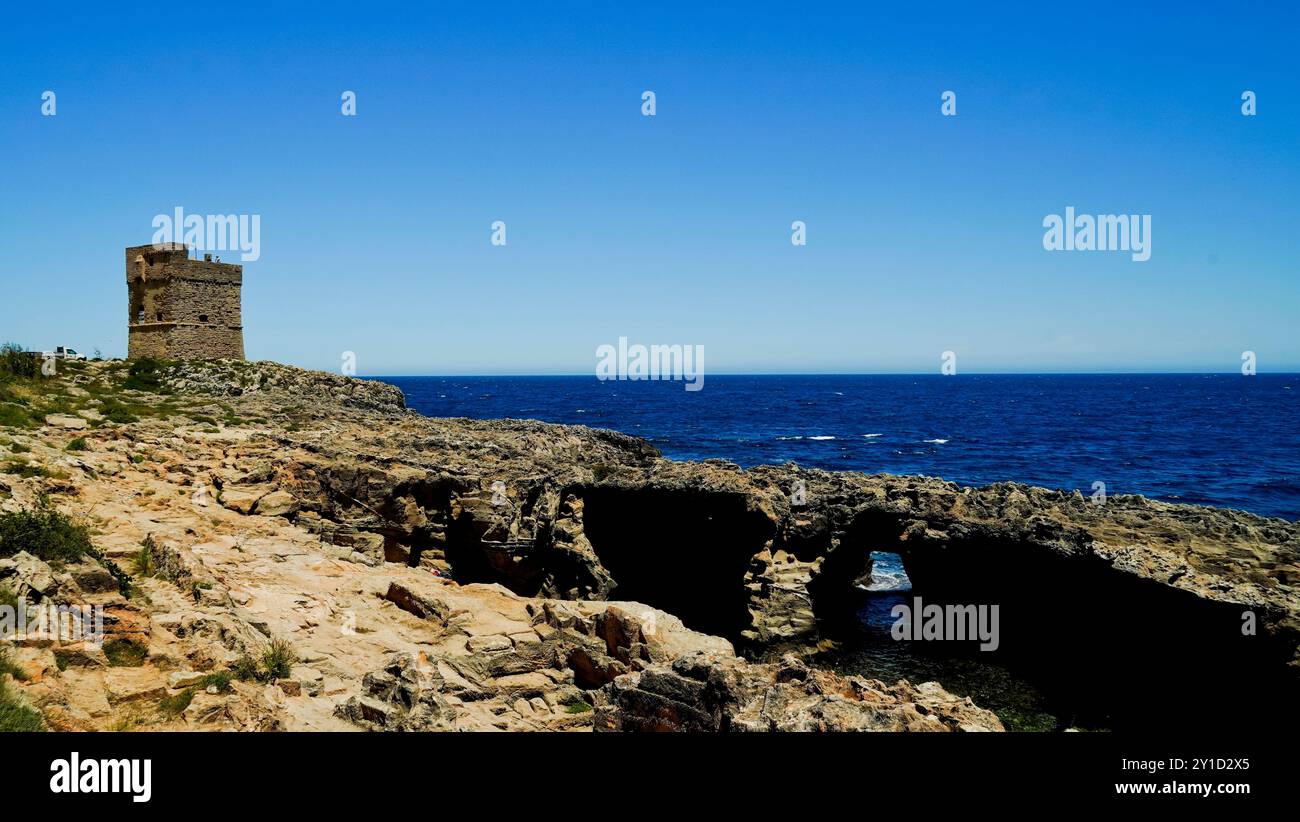 Palane Tower and Natural Pool of Marina Serra, Lecce,Puglia,Italy Stock ...