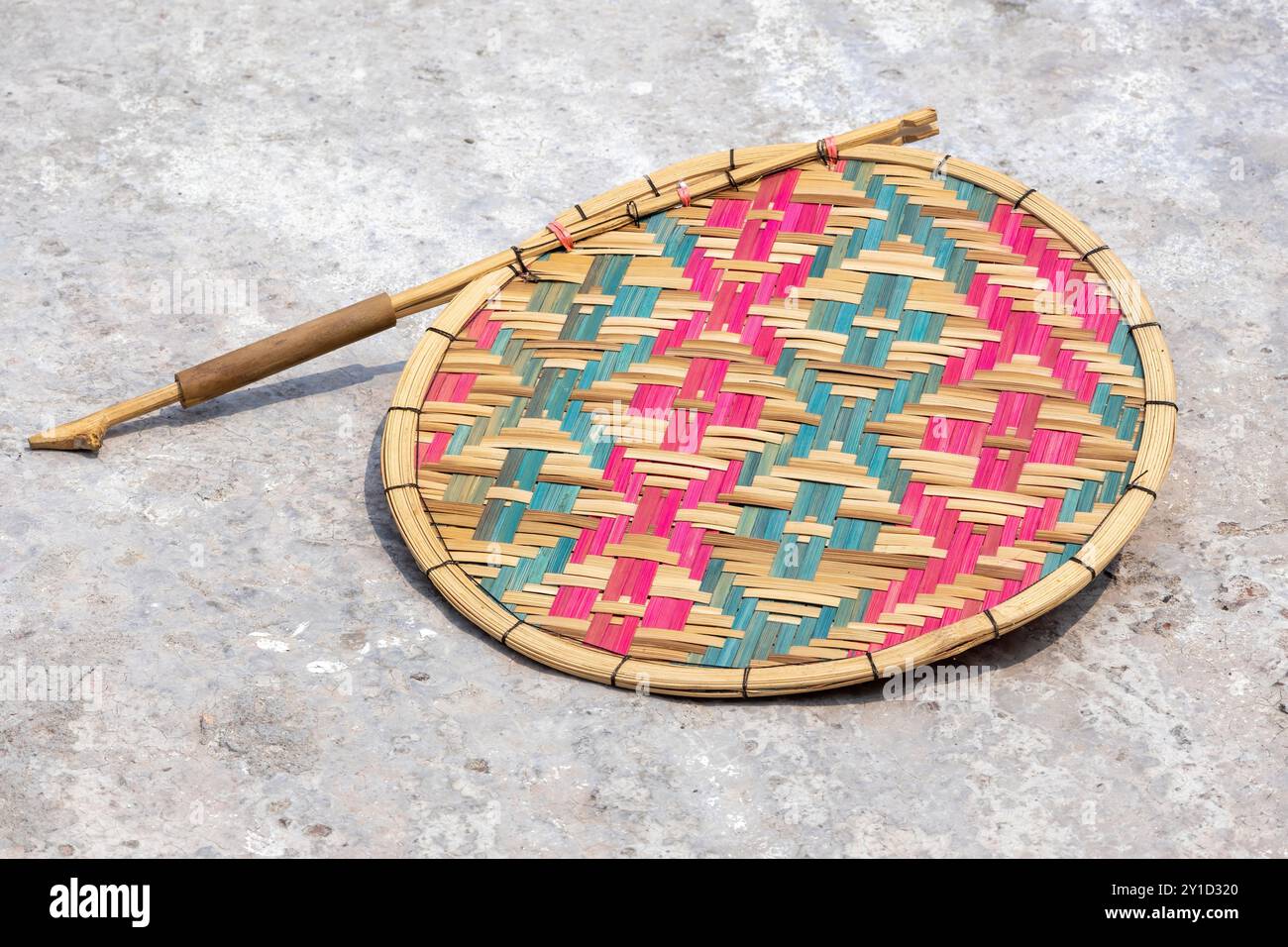 Handmade manual hand fan made from bamboo cane. Locally in Bangladesh ...