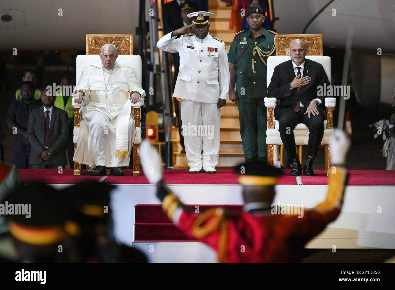 Port Moresby, Papua New Guinea. 06th Sep, 2024. Pope Francis attends a ...