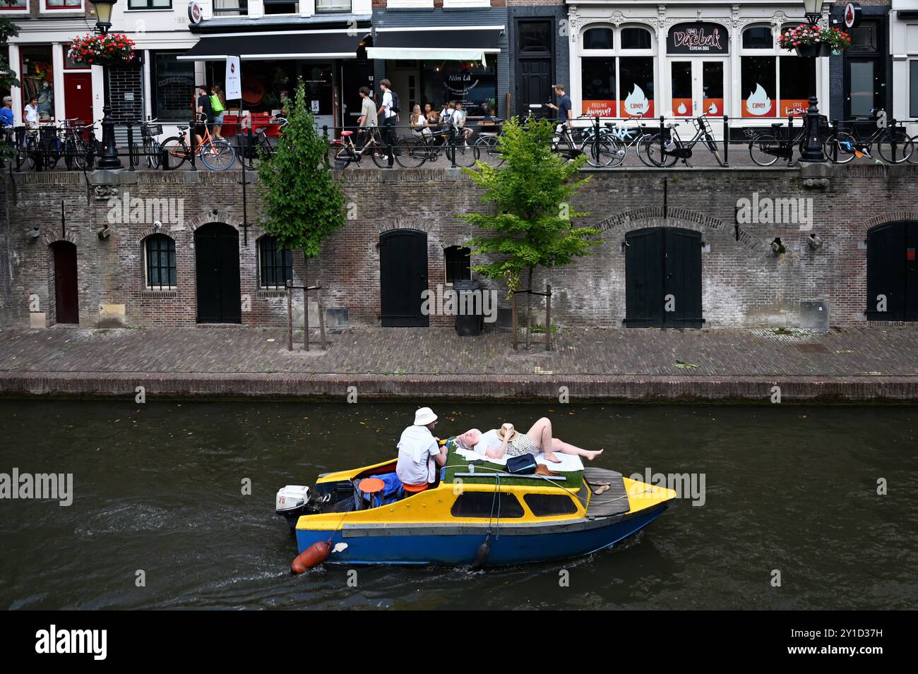 Boote auf der Oudegracht, Utrecht, Niederlande Stock Photo - Alamy