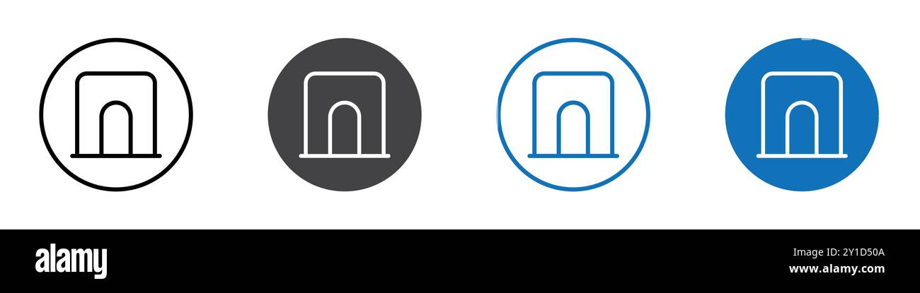 Arch icon Logo sign in thin line outline set and group collection Stock ...
