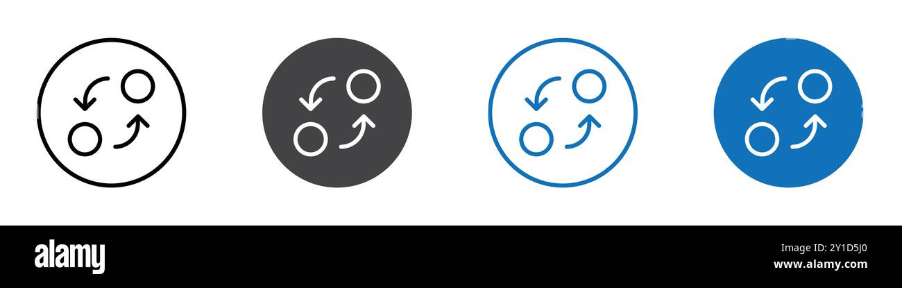 Coin exchange icon Logo sign in thin line outline set and group ...