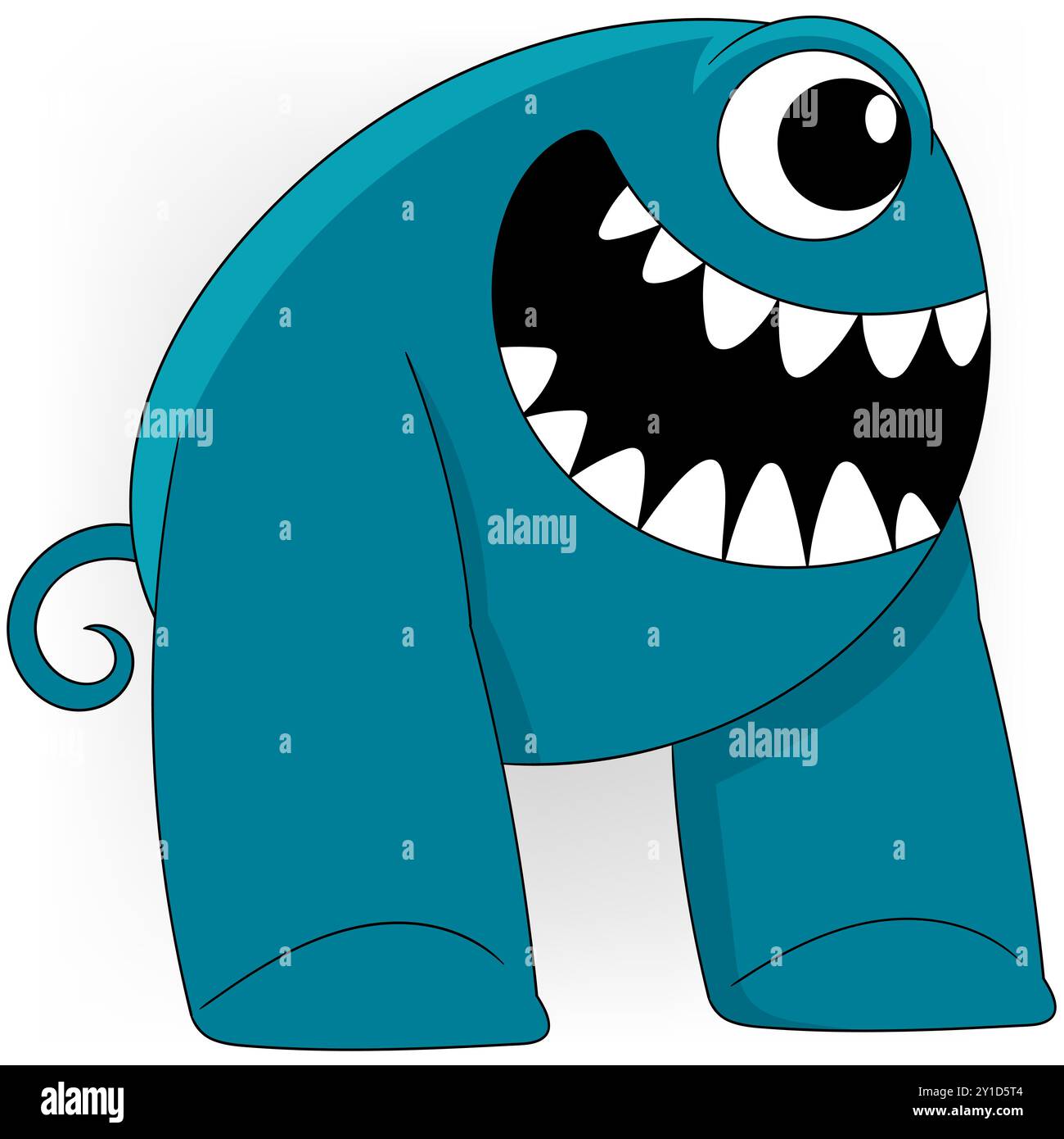 doodle illustration of a character with a cute shape, a short fat ...