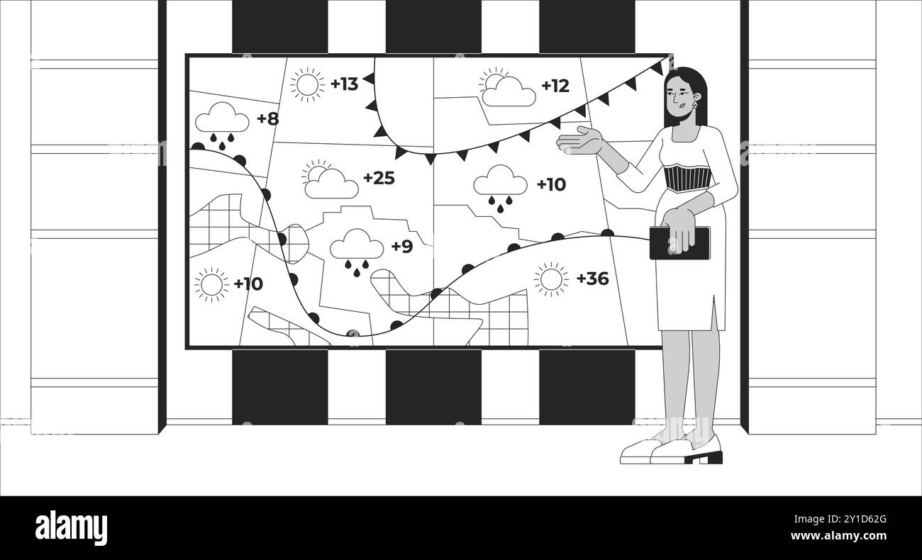 Meteorologist tv screen Stock Vector Images - Alamy