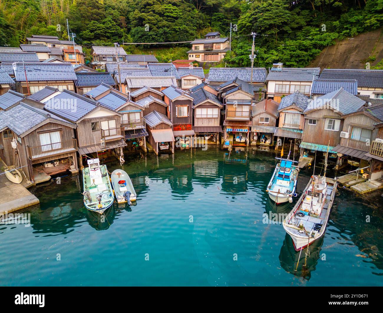 Ine Bay, Kyoto, Japan at the Funaya boat houses Stock Photo - Alamy