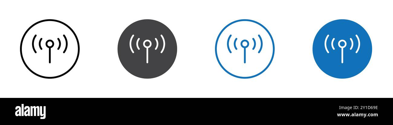 Network icon Logo sign in thin line outline set and group collection ...