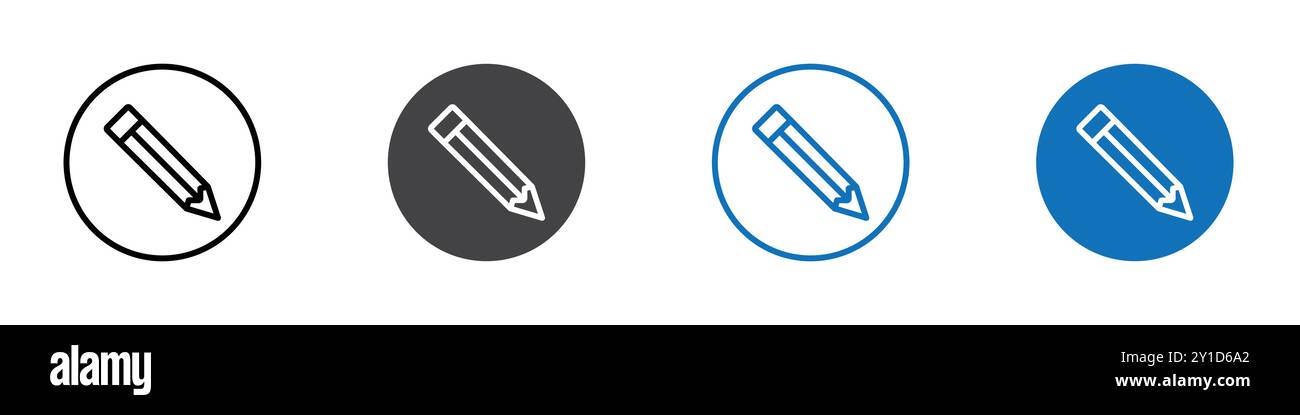 Paint pencil icon outline Stock Vector Images - Alamy