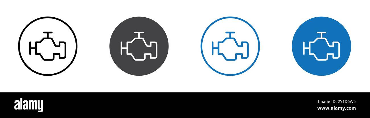 Engine icon Logo sign in thin line outline set and group collection ...