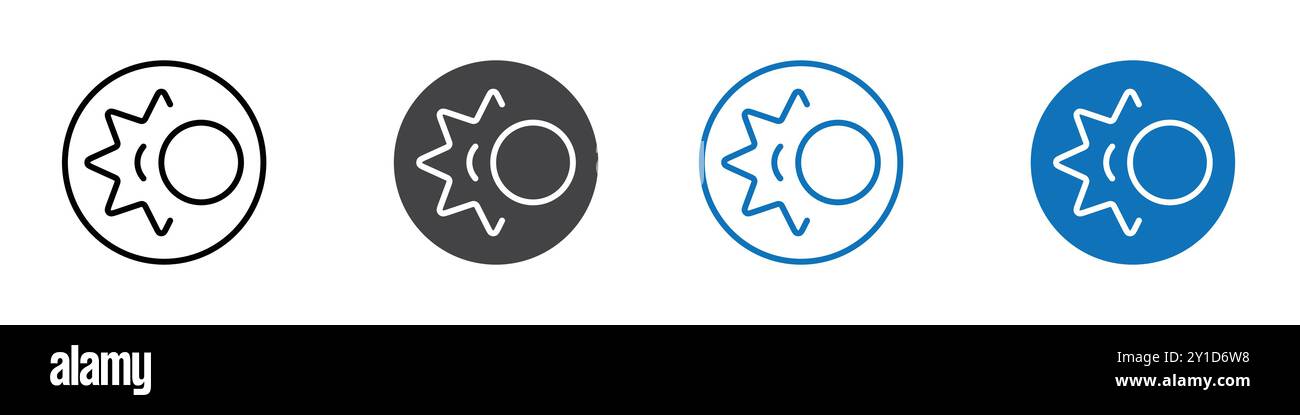 Eclipse icon Logo sign in thin line outline set and group collection ...