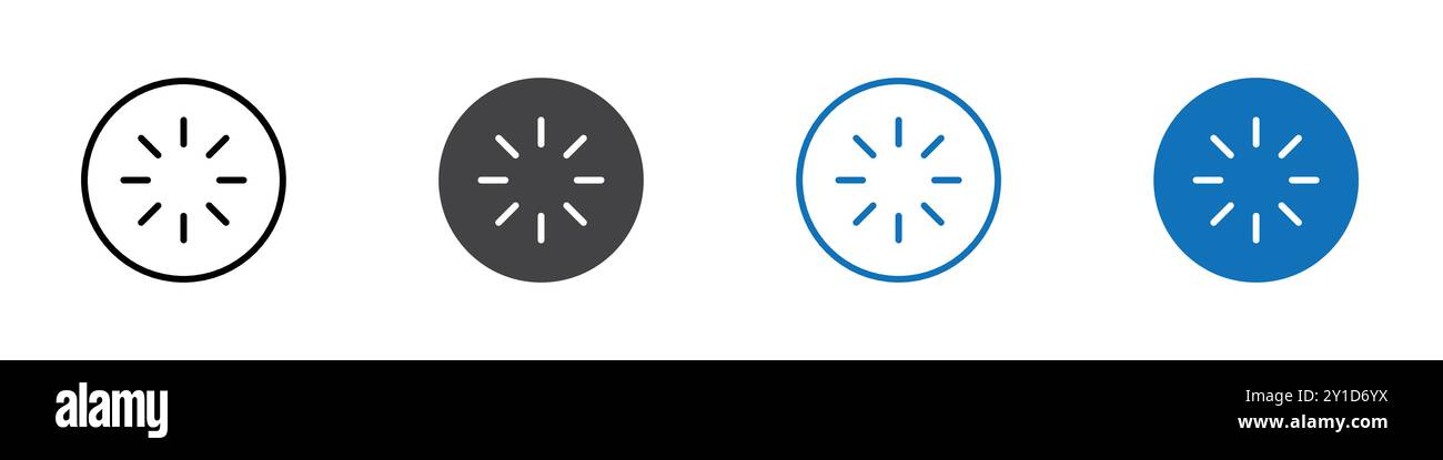 Loading icon Logo sign in thin line outline set and group collection Stock Vector Image & Art ...