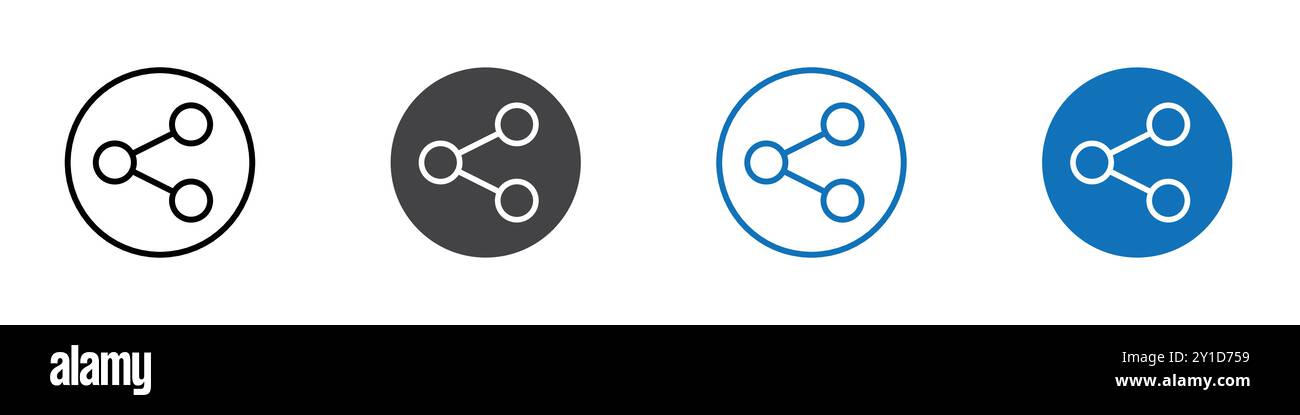 Sharing icon Logo sign in thin line outline set and group collection ...