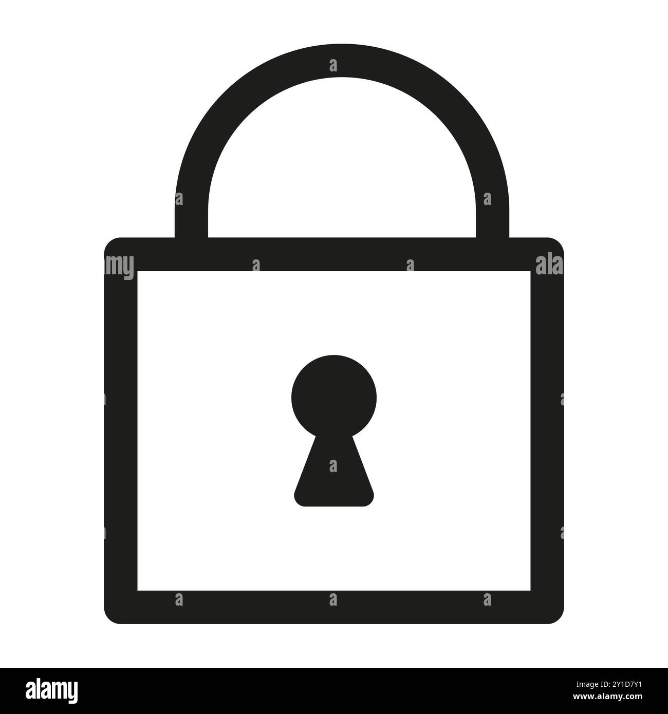 Lock icon. Padlock symbol. Security keyhole graphic. Vector ...